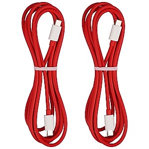 APAPATEK SUPERVOOC USB-C to USB-C Cable for OnePlus 10T/Pro 6.6FT,2-Pack Type C Warp Charge Dash Charger Cable 65W Super PD Fast Charging Cord for OnePlus 9 Pro 9 8T 8 Pro 7T iPad Pro MacBook Pro Air