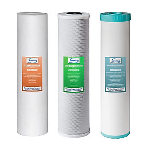 iSpring F3WGB32BM Whole House Water Filter Set with Spin Down Sediment Filter Cartridge (Pack of 1), White