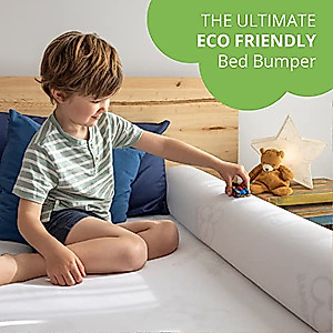 BANBALOO | Bamboo Bed Bumper for Toddlers - Premium Model | XL Bed Barrier with Mattress Cover | Toddler Bed Bumper | Easy Setup and Quick Installation | Queen, King, Twin, Full-Size Bed | Foam