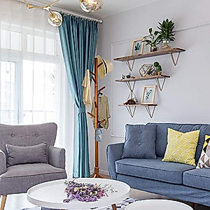 DADILL Wooden Tree Coat Rack with 3 Adjustable Sizes, 8 Hooks, Easy Assembly Free Standing Solid Coat Hanger Stand for Clothes, Garment, Hats, Umbrellas, Scarves in Hallway, Entryway, Dark Walnut