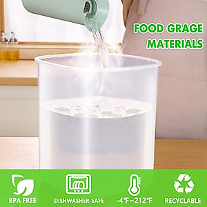 TBMax Kitchen Bulk Food Storage Container - 20 Lbs Rice Storage Container with Measuring Cup, Airtight Dry Food Container Bin for Flour, Baking Supply, Grains, Pet Dog Cat Food Storage