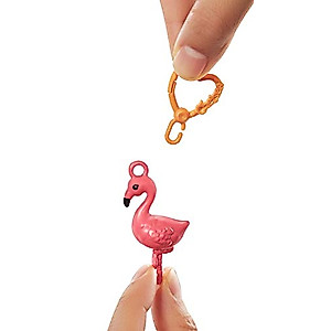 Barbie Club Chelsea Dress-Up Doll, 6-in Brunette in Flamingo Costume, with Pet Kitten and Accessories, Gift for 3 to 7 Year Olds