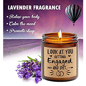 KrysDesigns Look at You - Getting Engaged & Shit Candle - Wedding Gift - Funny Candle - Best Friend Gift - Lavender Scented Candles - Soy Candles, 8oz