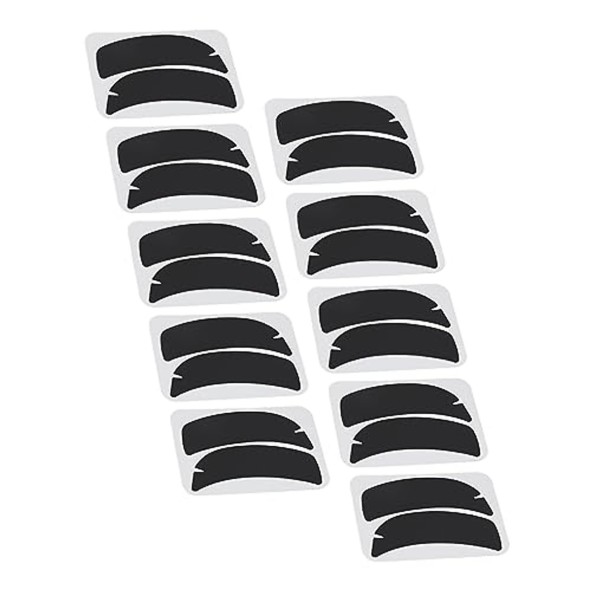 Eyelash Extension Patches, Notch Eyelash Extension Under Eye Gel Pads 10 Pairs Soft for Salon (Black)