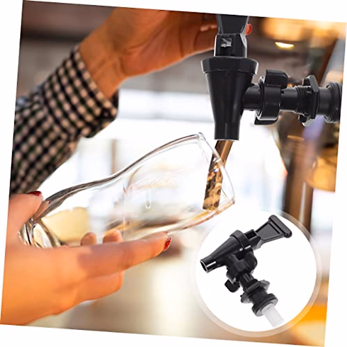 RORPOIR Water Jug Dispenser 2pcs Milk Tea Bucket Faucet Accessories Black Plastic Milk Tea Bucket Brita Water Filter Faucet