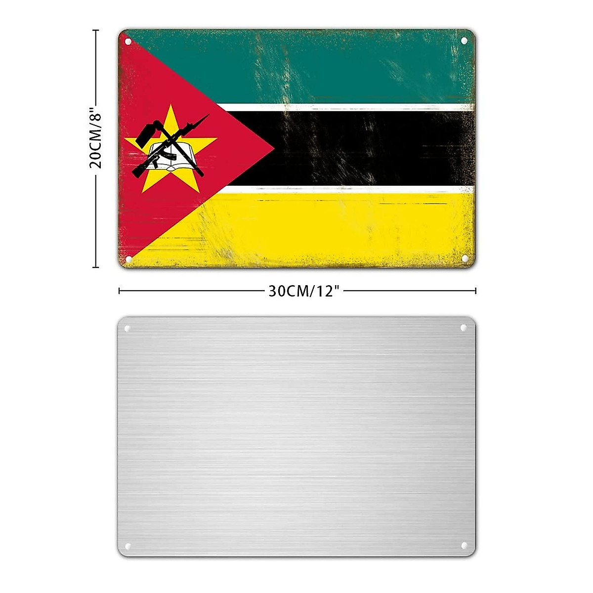 Man Cave Decor Flag Metal Sign Personalized State Metal Tin Plaque Metal Wall Plaques Funny Novelty Sign Rusty Indoor Outdoor Hanging Poster Unique Flag Design Print Art 8x12in