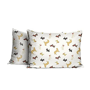 Pointehaven Flannel 170 GSM Sheet Set,Twin Winter Dogs