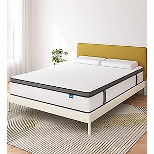 elitespace Queen Mattresses,12 Inch Queen Size Mattress in a Box,Memory Foam Hybrid White Mattress with Provide Support and Improve Sleep Mattresses,CertiPUR-US.