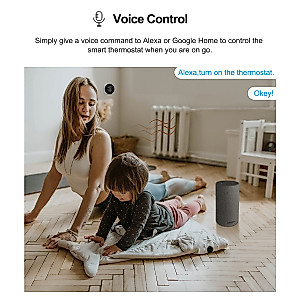 Wengart WiFi Smart Thermostat WG316,Heat Only AC90-240V Max3A 2.4GHz Wi-Fi APP TUYA for Radiant Floor Heating,Compatible with Alexa Echo/Google Home