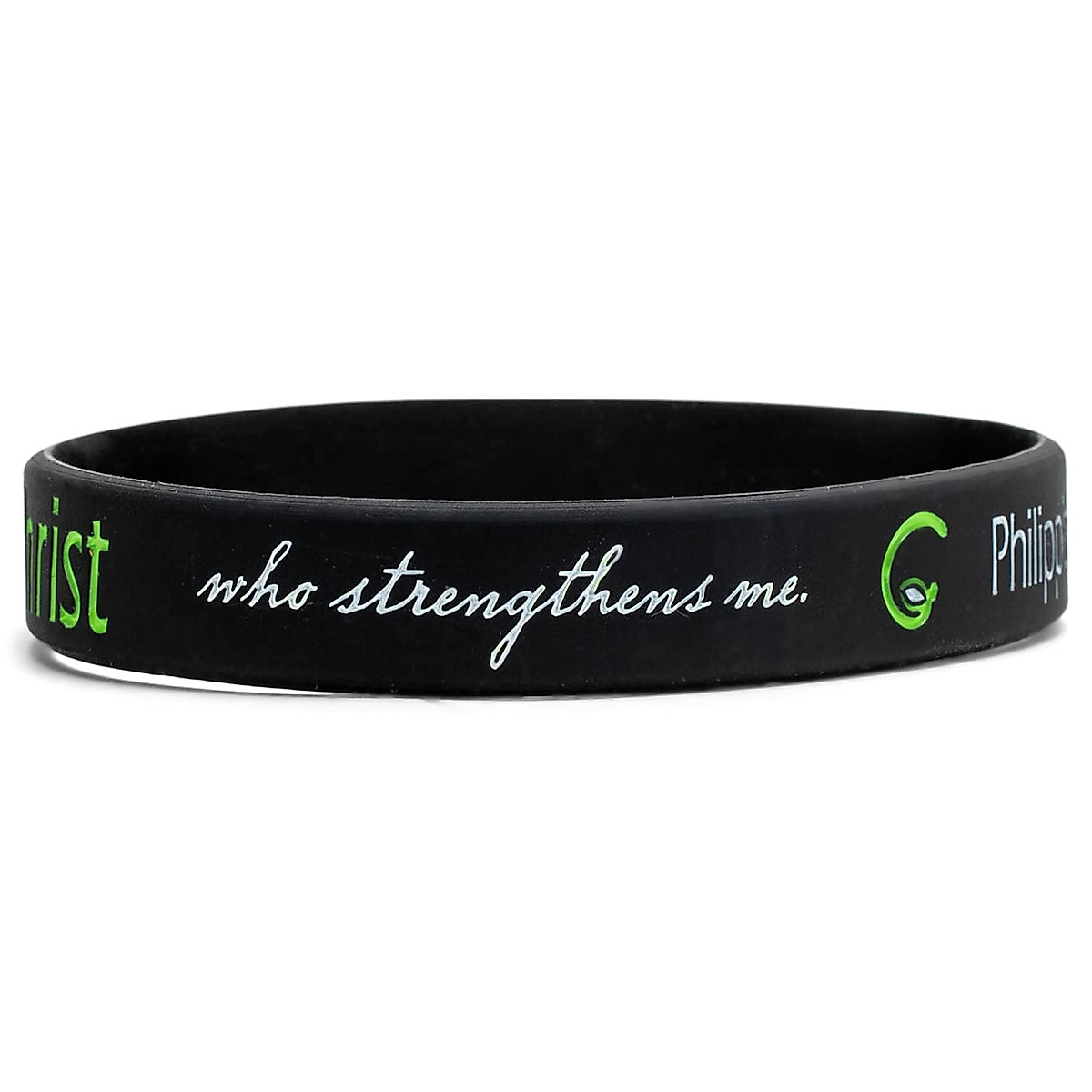 I Can Do All Things Through Christ One Size Fits Most Silicone Bracelets, Pack of 24
