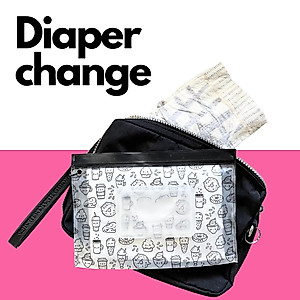 Orchid Hearts Baby Wipes Dispenser - Portable & Refillable Wet Wipe Pouch, Reusable Baby Wipes Holder & Baby Wipe Container, Baby Essential, Makeup Wipe Travel Case - Sweet Love, 2pcs