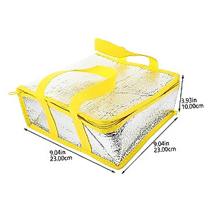 SOLUSTRE 10pcs Pizza Cooler Bag Car Decor Portable Ice Pack Cooler for Car Insulated Grocery Bags Car Insulated Bag Cake Decorating Non-woven Fabric Handle Food Bag Food Warmer Grocery Bag
