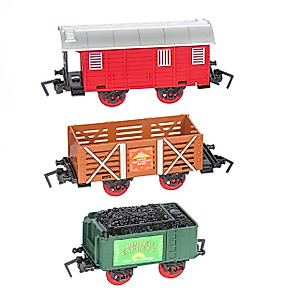 Best Choice Products Kids Classic Electric Railway Train Car Track Play Set Toy w/Music and Lights