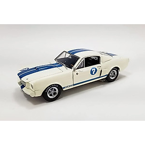 1965 Shelby G.T. 350R #7, White - Acme A1801814-1/18 Scale Diecast Model Car