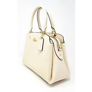 Coach Women's Mini Lilly Carryall (Crossgrain Leather - Chalk - Khaki)