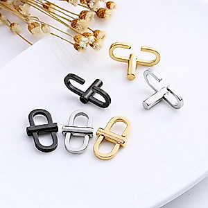 WINGOFFLY ZZ Lighting 2PCS Stainless Steel Bag Chain Adjustable Buckle Shorten Your Bag(2PCS Silver)