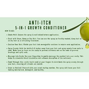 Rosponse On Orgainc Natural 5-in-1 Itching Free Growth Conditioner with Olive Oil 8oz