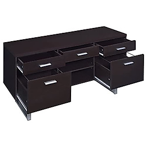 Coaster Home Furnishings Lawtey 5-Drawer Credenza with Adjustable Shelf Cappuccino