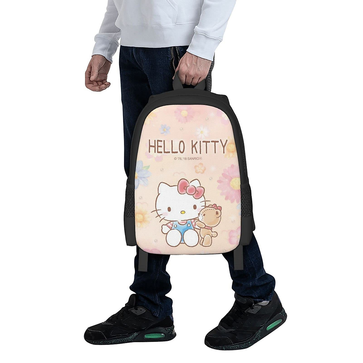 SOREC Hello Cat Kitty And Friend Backpack Big Capacity Water Resistant Lightweight Laptop Backpack For Travel Office Outdoor Cosplay Daypacks