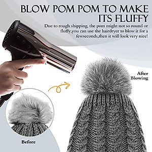 MooonGem Womens Winter Beanie Hats，Soft Beanie with Warm Lined Fashion Warm Chunky Soft Stretch Hats，Thick Knitted Ski Cap Warm Hat for Cold Weather Outdoor Activities Camping Hiking Skiing Grey