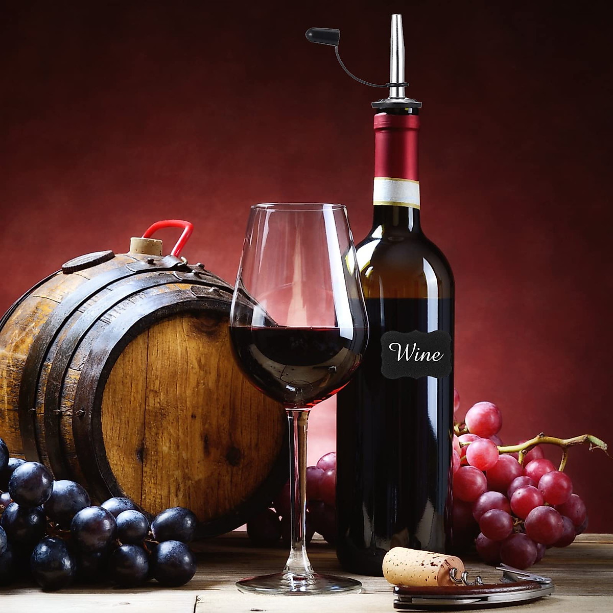 100 Pieces Liquor Pourer Stainless Steel Liquor Bottle Pourers with Siamese Rubber Dust Caps Pour Spouts Alcohol Pourer Spouts Bar Juice Pourers Wine Pourers Tapered Spout About 3/4 Inch Bottle Mouth