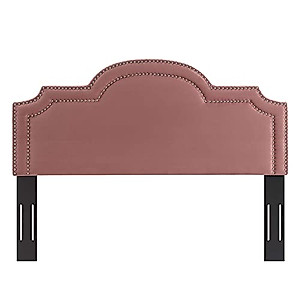 Modway Belinda Performance Velvet Headboard, Twin, Dusty Rose