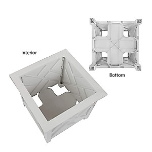 Trenton Gifts Chippendale White Planter Box Set of 2 - Elegant Outdoor Plant Pot for Patio, Porch Decor, and Garden Display