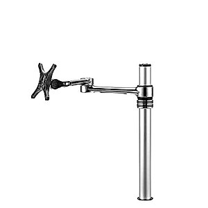 Atdec Ergonomic and Space-Saving Desk Monitor Mount, Adjustable Arm, Upgradeable, Adjustable, Clamp or Bolt Through, VESA, Silver Aluminum (AF-at)