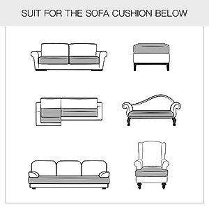 Yates Home PU Leather Couch Sofa Cushion Slipcover Water-Proof Elastic Chair RV Seat Covers Sofa Furniture Protector Slip Cover for Settee Seater Replacement in Living Room（Loveseat, Chocolate）