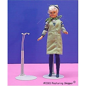 Kaiser Doll Stand 2301 - White Doll Stand for 8" to 10" Small-Waisted Dolls, 3-Pack