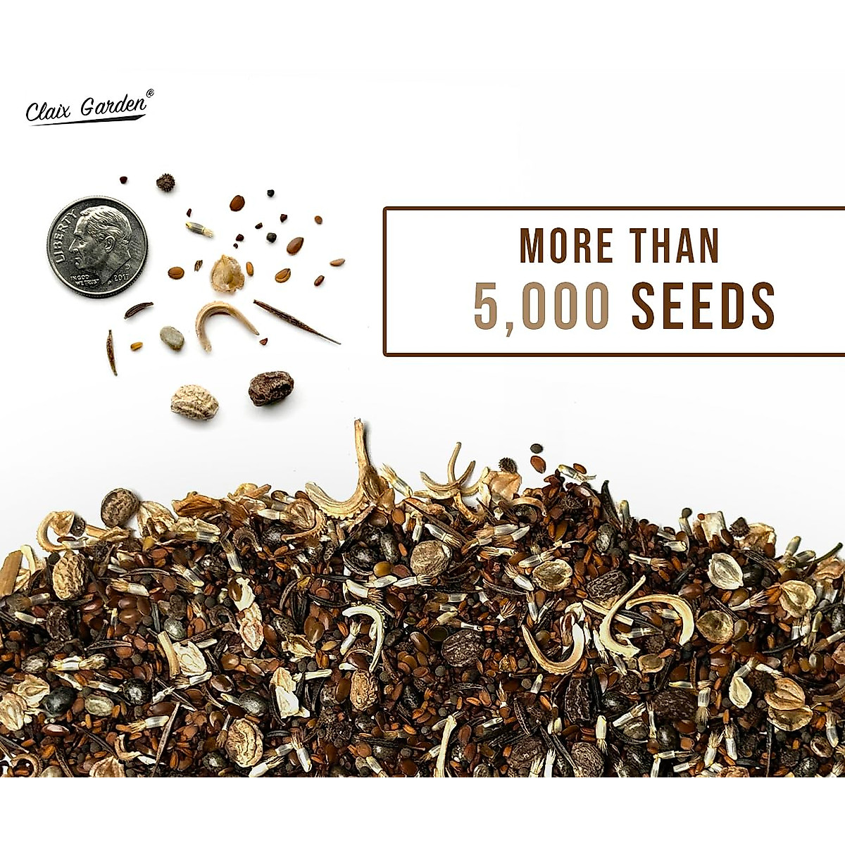 California Wildflower Mix - 5,000 Seeds - 17 Varieties - No Fillers, Open Pollinated and Non GMO, Perennial and Annual Garden Flowers, Attracts Bees and Butterflies