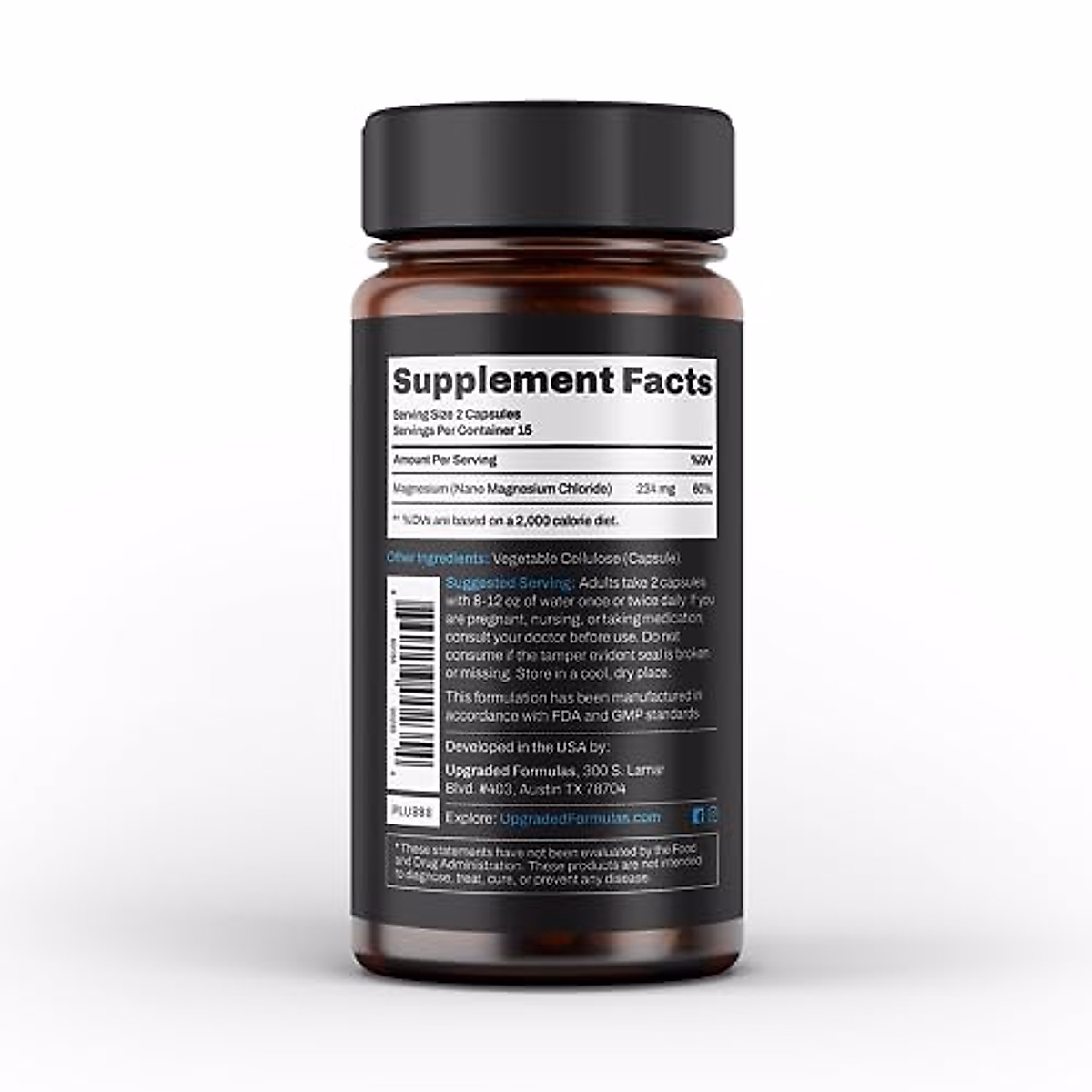 Upgraded Formulas Nano Magnesium Supplement, 3rd Party Clinical Trial, Improves Deep Sleep up to 250%, REM Sleep Up to 160% in only 14 nights - Enhances Calm, 30 Capsules