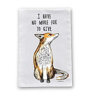 No More Fox Flour Sack Cotton Dish Towel by Pithitude