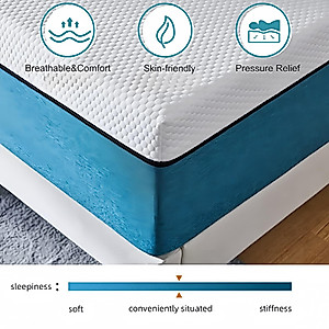 MZEER Queen Size Mattress, 6 Inch Queen Gel Memory Foam Mattress in A Box, Removable Fabric, for Sleeping MattressesQueen Size 70 * 80 * 6 Inches (Queen (U.S. Standard))