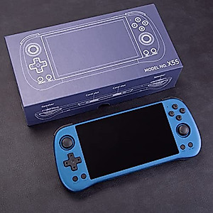 QOVO Powkiddy X55 Handheld Arcade Game Console Built in 10,000 Games, 5.5-Inch Portable Retro Video Gaming Console, HDMI Interface, Supports WiFi & Bluetooth - 16G+64G