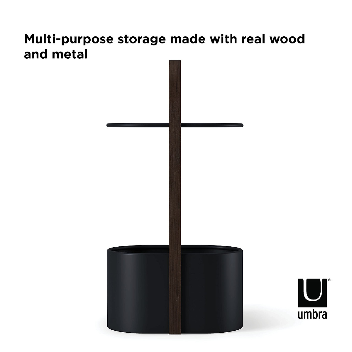 Umbra Bellwood Storage Table (Black-Walnut)