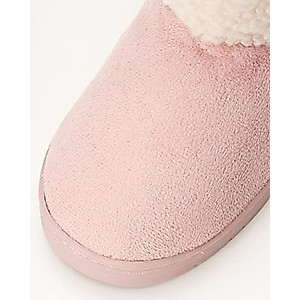 bebe Girls' Winter Boots - Microsuede Boots with Faux Fur Shearling Ankle Cuffs, Size 2 Little Kid, Blush