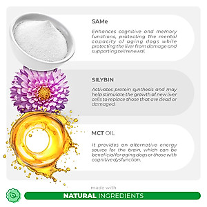 Same and Silybin for Dogs - 90 Soft Chews - S-Adenosyl-L-Methionine, Same for Dogs, Liver Supplements for Dogs, Brain Supplement for Dogs, Dog Liver Support Supplement