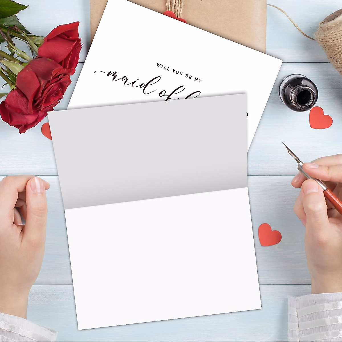 CGBRspacex Will You Be My Bridesmaid Cards (6 Packs), Bridesmaid Proposal Cards, 4 Bridesmaid Cards, 2 Maid of Honor Cards, Wedding Card with 6 Envelopes