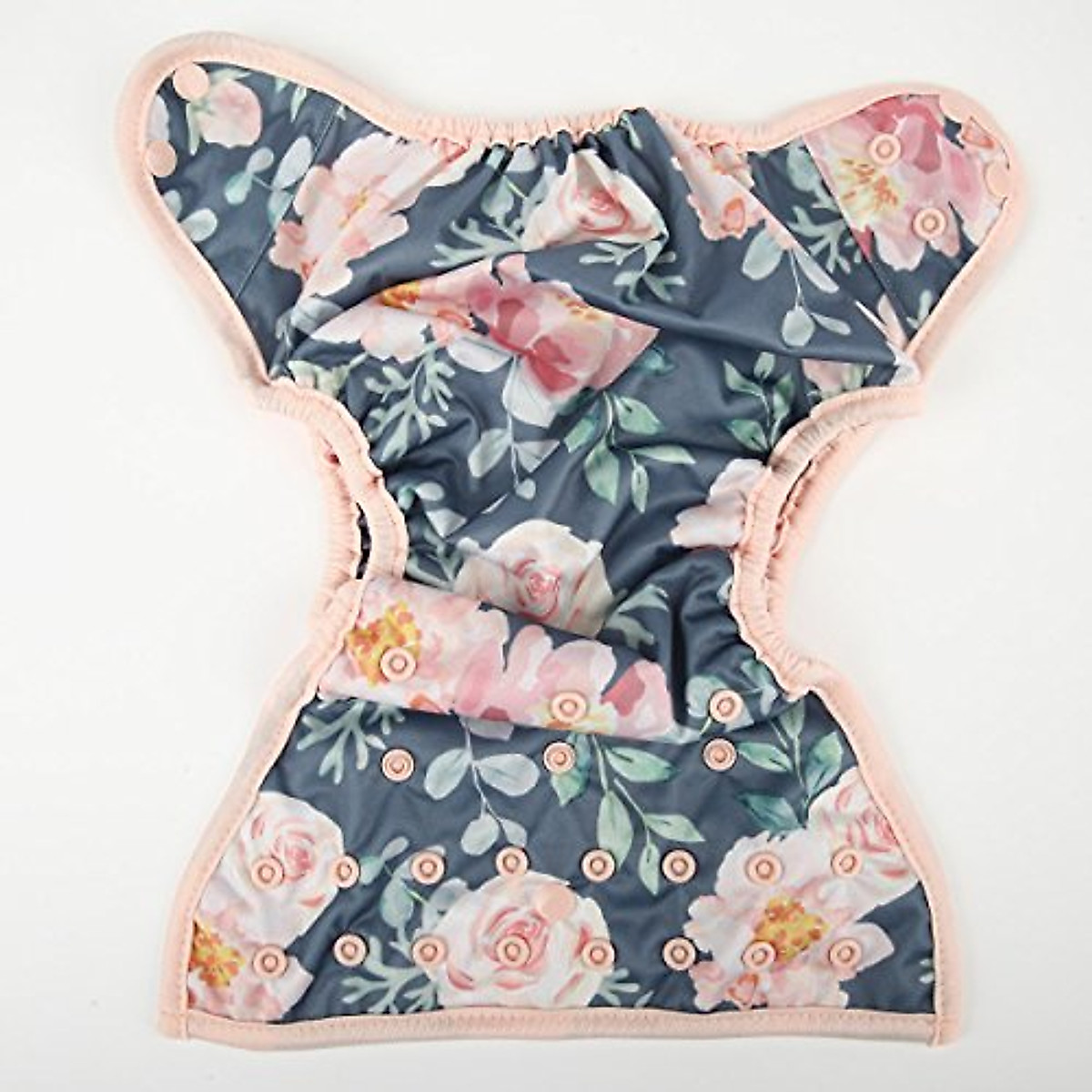 ReUseLife One Size Cloth Diaper Cover Snap with Double Gusset 3 Pack (Rose Pineapple Bloom)