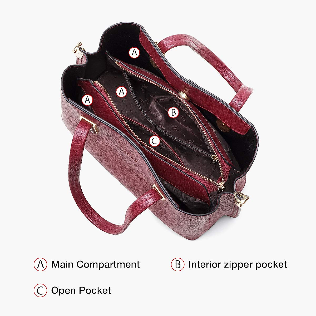 Cow Leather Handbags for Women, Ladies Top-handle Bags with Adjustable Shoulder Strap Womens Fashion Designer Purses and Handbags Tote Bag (Black)