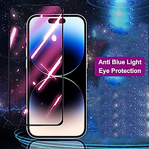 Heromiracle Compatible with iPhone 14 Pro Max Privacy Screen Protector Mirror Effect Anti-Spy anti Blue light eye protection 2 Pack Gradient Colorful espejo (Pink 6.7 inch)