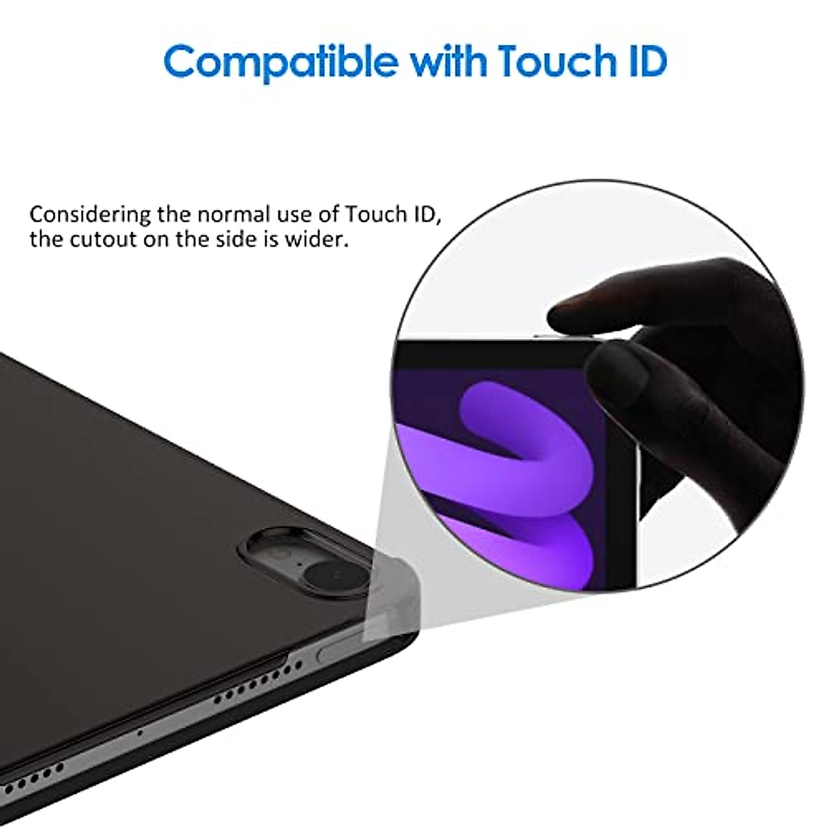 JETech Case for iPad Mini 6 (8.3-Inch, 2021 Model, 6th Generation), Slim Stand Hard Back Shell Smart Cover with Auto Wake/Sleep (Black)