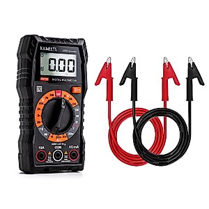 Multimeter & 2PCS Alligator Clips Electrical Test Leads