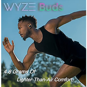 WYZE Wireless Earbuds 5.0 Bluetooth Headphones with IPX5 Sweat Resistance, 30 dB Noise Reduction,4 Voice-Isolating Mics, Alexa Built-in True Wireless Earbuds,Charging Case, Workout,Sports