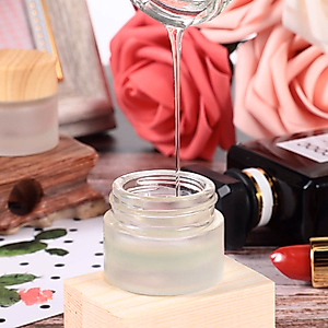 Glass Cosmetic Containers Empty Sample Jars with Leak Proof Lids Makeup Sample Containers for Lotion Cream Cosmetic (10 Pieces,5 Gram)