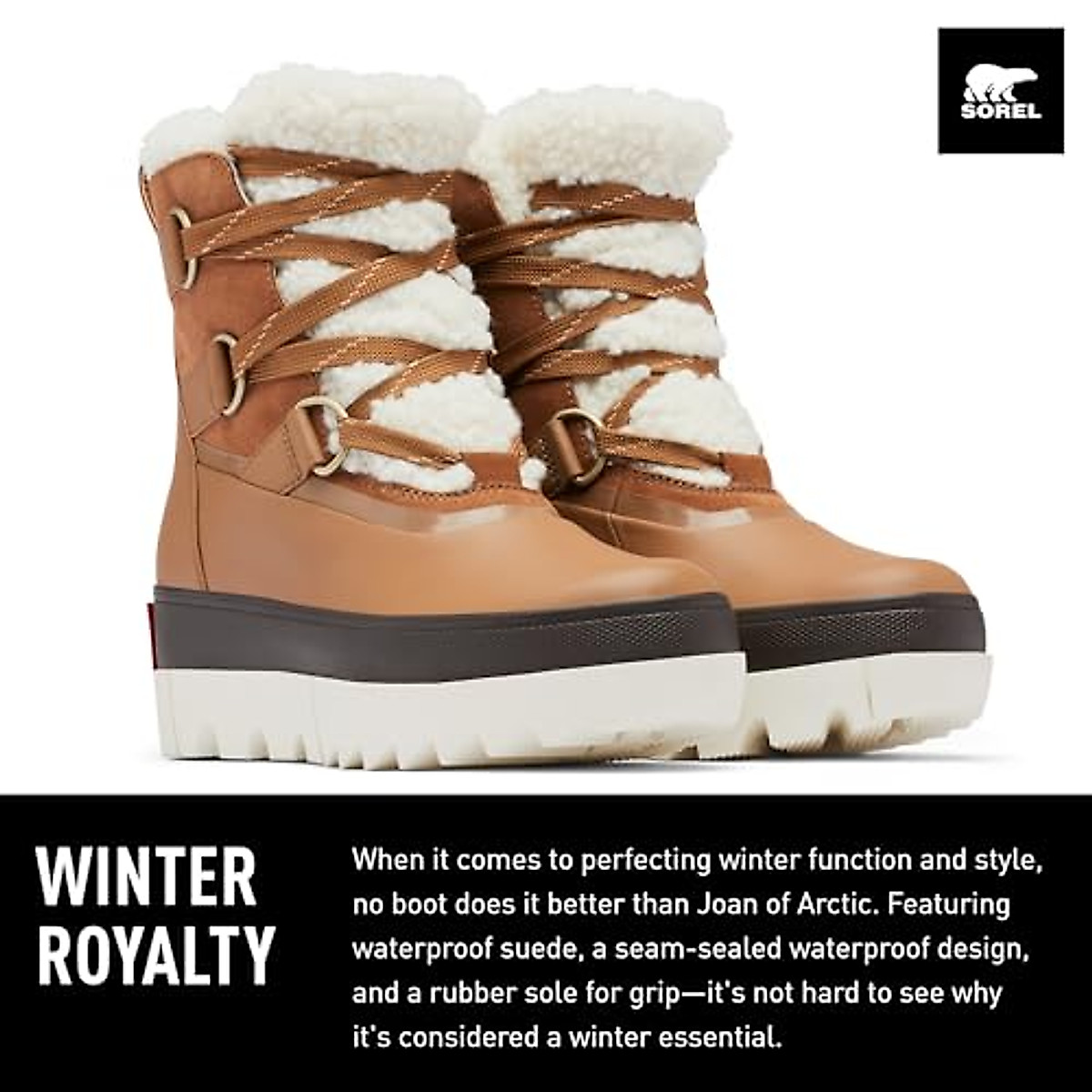 Sorel Women's Joan of Arctic Next Boot Waterproof Boots - Velvet Tan, Chalk - Size 10