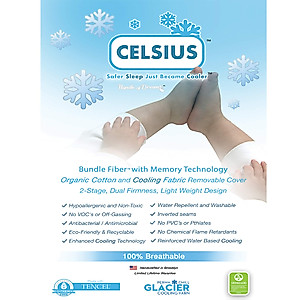 Bundle of Dreams Celsius Organic Cotton 2- Stage 6" Bundle Fiber™ Crib Mattress with Cooling Technology, 2" Firm Edge Guard