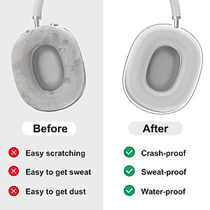 Foweroty Case Cover for AirPods Max Headphones,Ear Pad Case Cover/Ear Cups Cover, Soft Skin Anti-Scratch, Accessories Ultra Protective Cover for Apple AirPod Max,Clear…