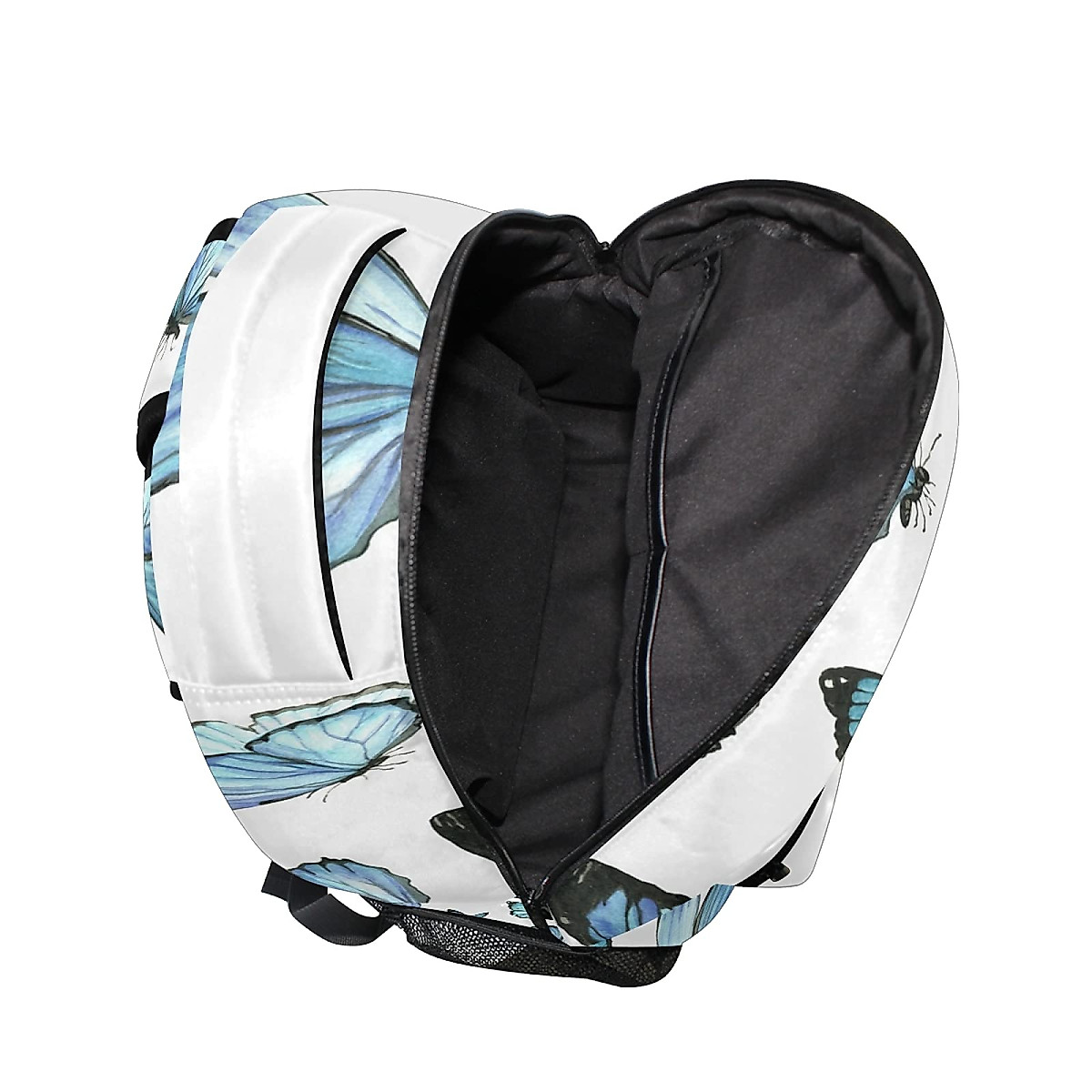 xigua Watercolor Blue Butterfly Backpacks Waterproof Laptop Casual Daypack Tablet Travel Backpack School Bag with Multiple Pockets